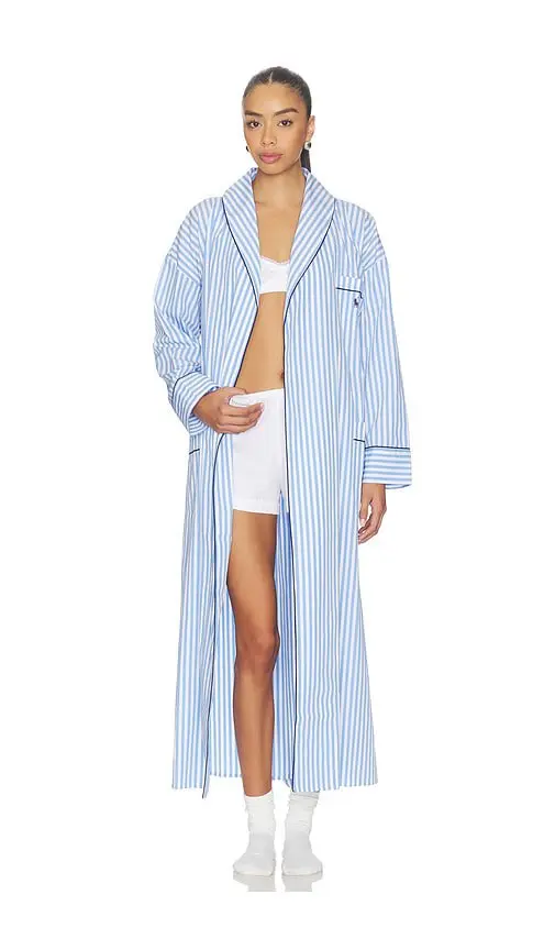 Polo Ralph Lauren Heritage Robe In Blue - White Cloud & Hydrangea