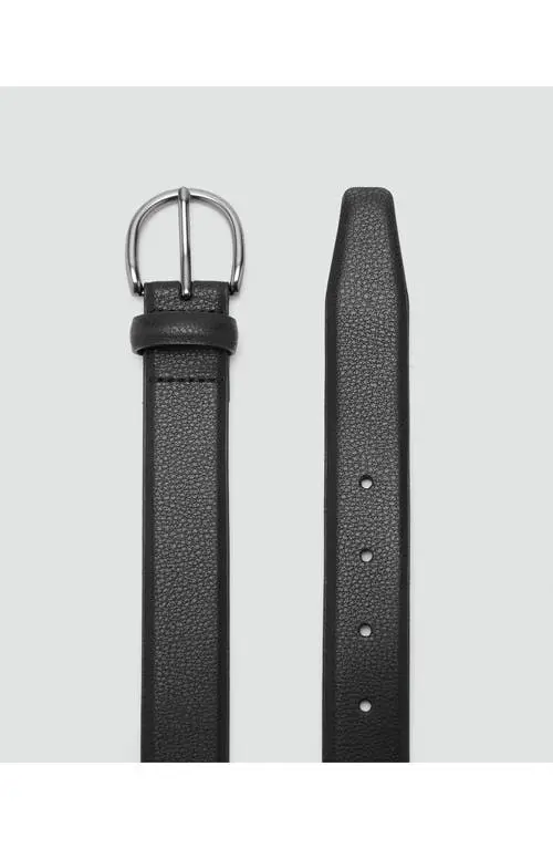 Mango Pebble Leather Belt