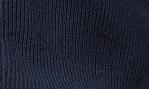 Mango Ribbed Cotton Blend Cardigan - Navy