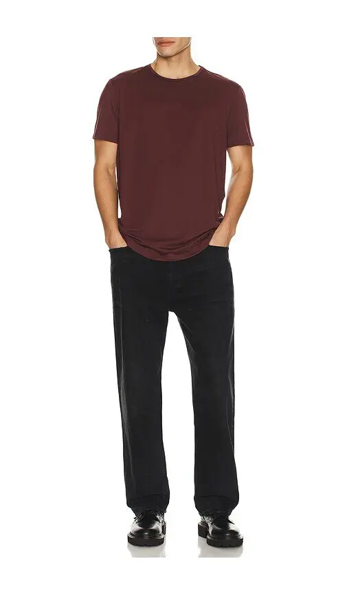 CUTS Ao Curve Hem Tee In Burgundy - Currant