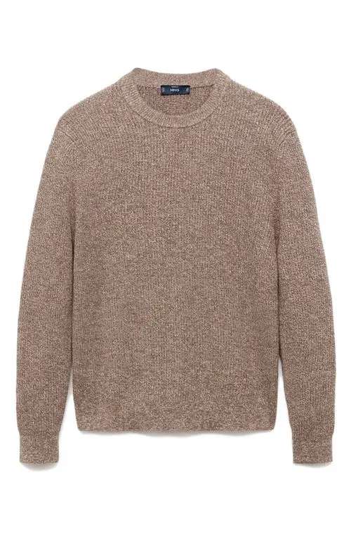 Mango Cotton Crewneck Sweater - Beige