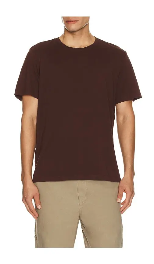 Paige Sorden Crew Neck Tee In Burgundy - Malbec