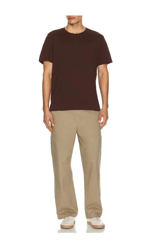 Paige Sorden Crew Neck Tee In Burgundy - Malbec