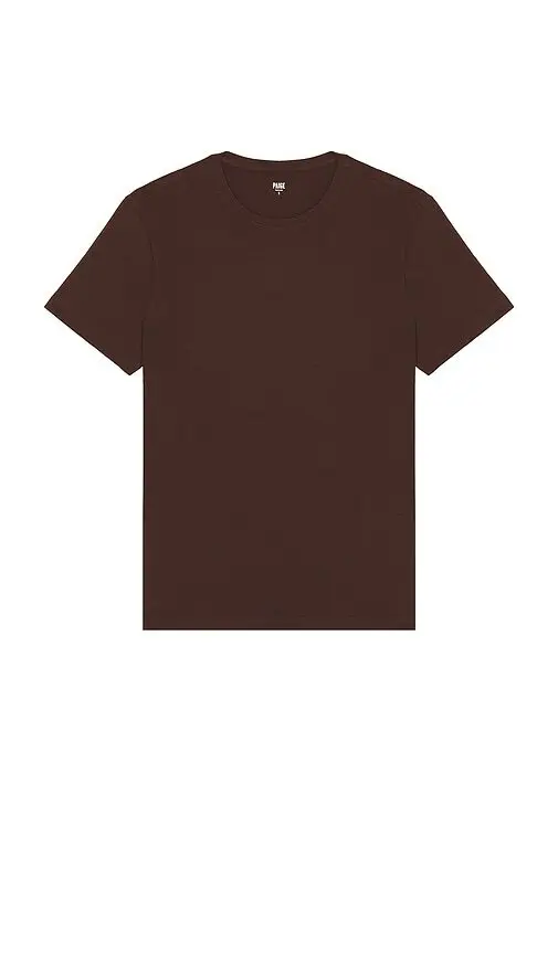 Paige Sorden Crew Neck Tee In Burgundy - Malbec