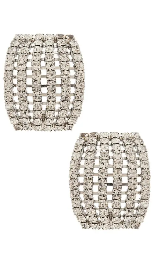 JENNIFER BEHR Kyrie Hoop Earrings - Crystal