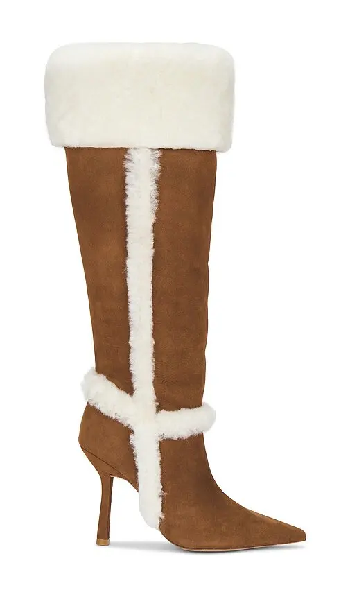Raye Verbier Shearling Trimmed Stiletto Boots