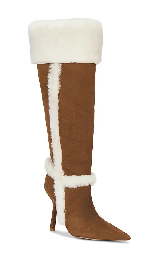 Raye Verbier Shearling Trimmed Stiletto Boots