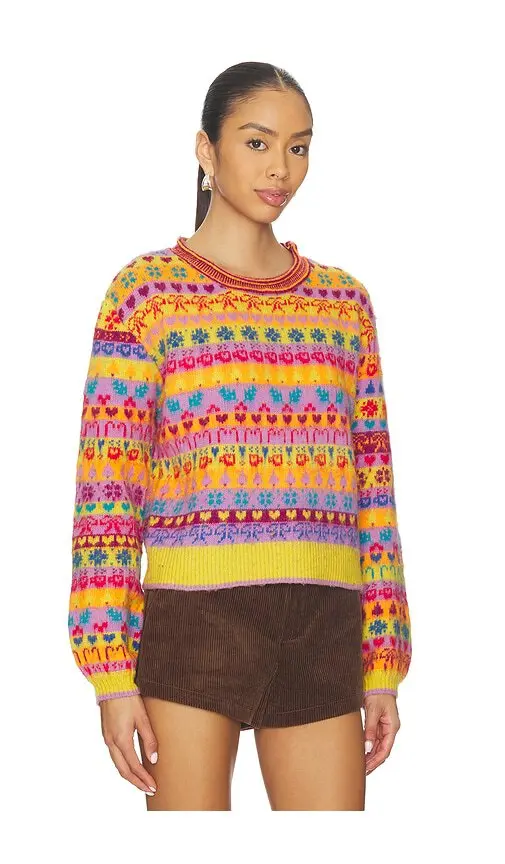 Free People Favorite Things Sweater - Bright Confetti Combo