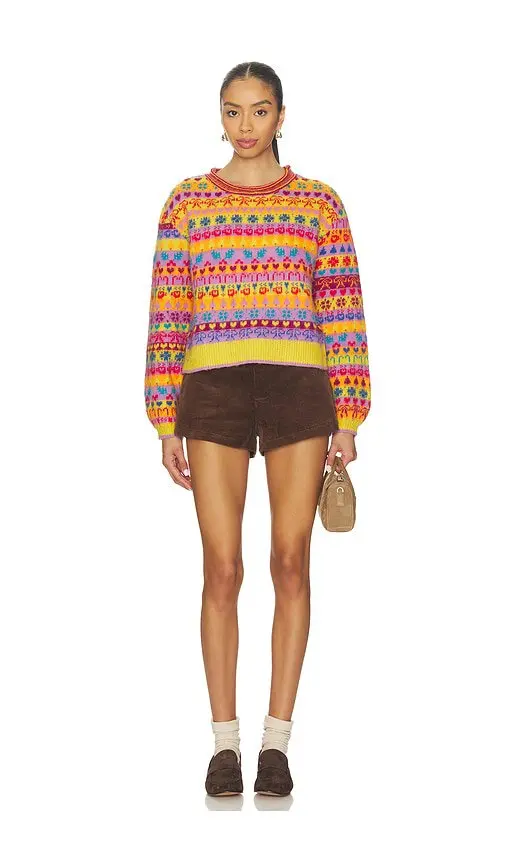 Free People Favorite Things Sweater - Bright Confetti Combo
