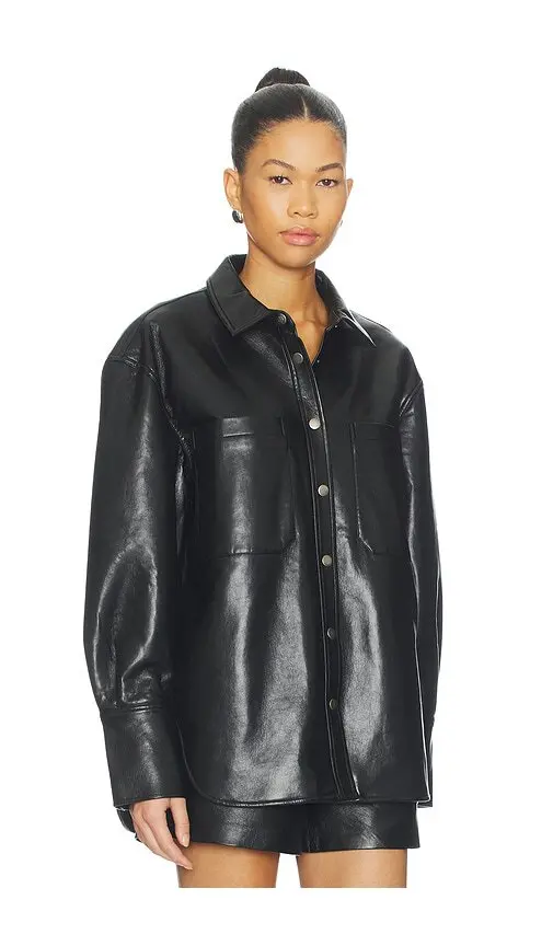 ANINE BING Dante Leather Shirt