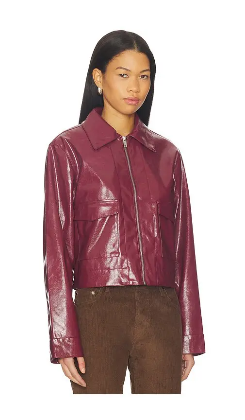 Superdown Leighton Faux Leather Jacket