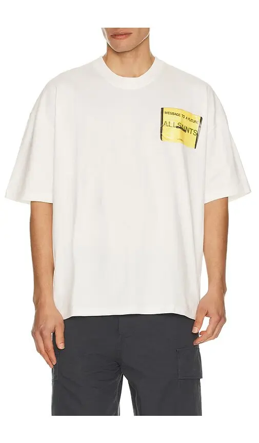 ALLSAINTS Violation Crew Tee In White