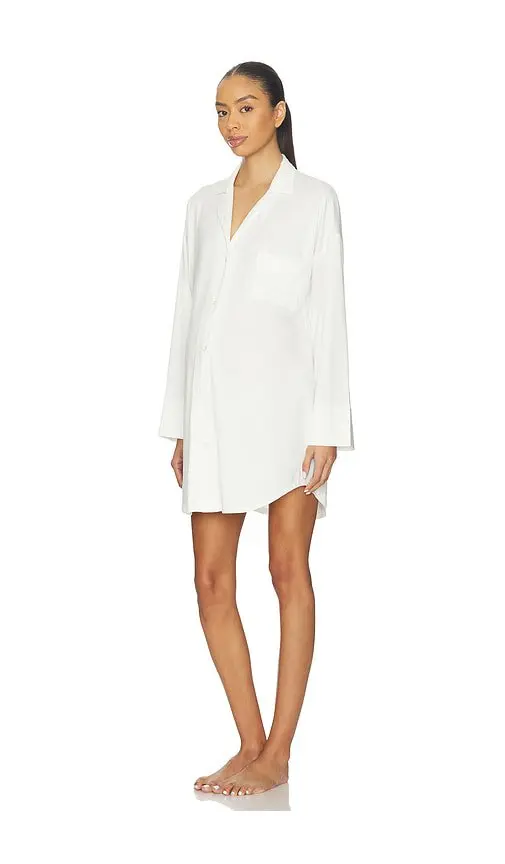 BUMPSUIT The Cloud Pajama Dress In White - Ivory