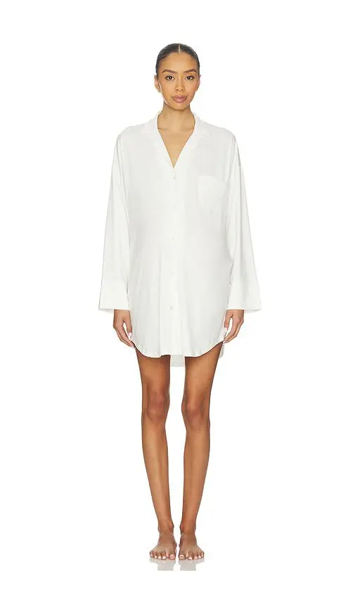 BUMPSUIT The Cloud Pajama Dress In White