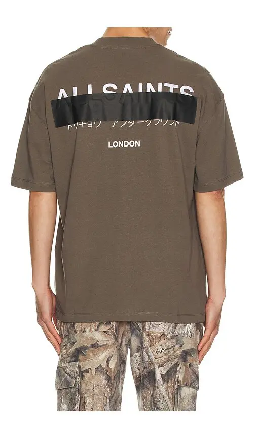 ALLSAINTS Redact Crew Tee In Taupe