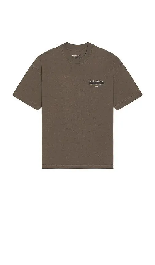 ALLSAINTS Redact Crew Tee In Taupe