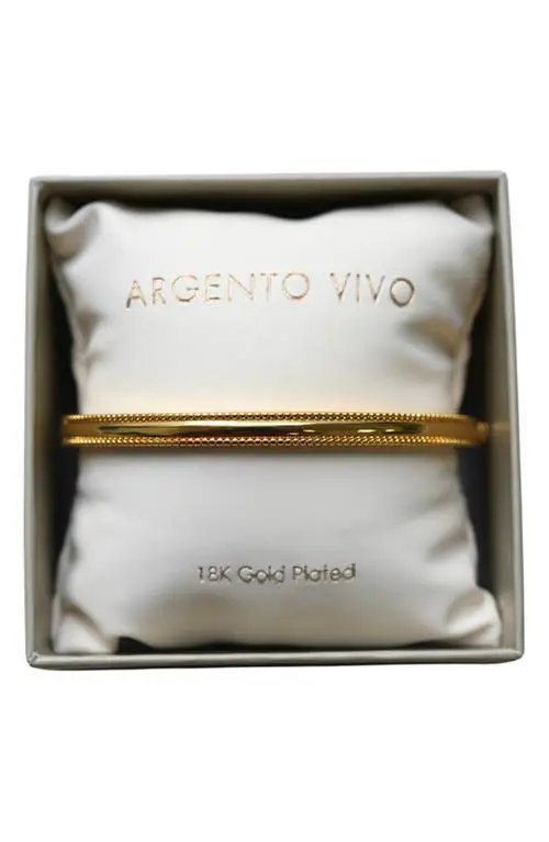 Argento Vivo Milgrain Cuff - Gold