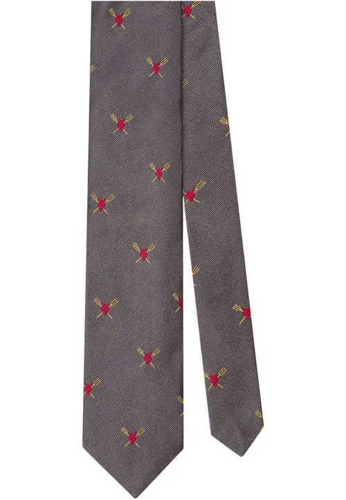 Robert Talbott Devil And Pitchforks Necktie - Gray