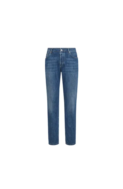Brunello Cucinelli Lightweight Denim Trousers - Medium Denim