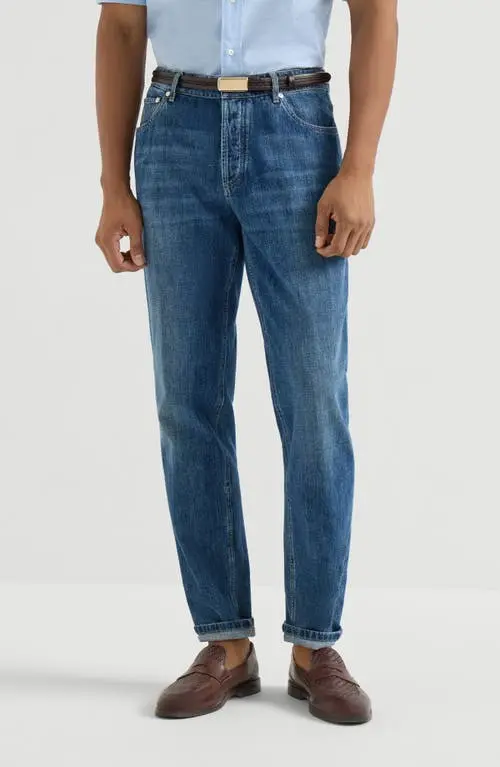 Brunello Cucinelli Lightweight Denim Trousers - Medium Denim