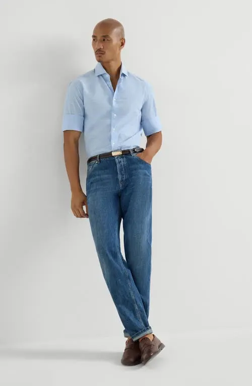 Brunello Cucinelli Lightweight Denim Trousers - Medium Denim
