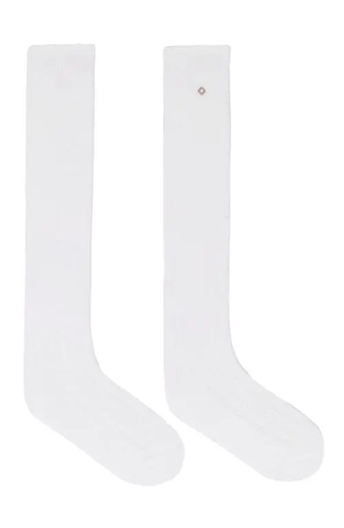 Maje Knee-high Pointelle Socks - White