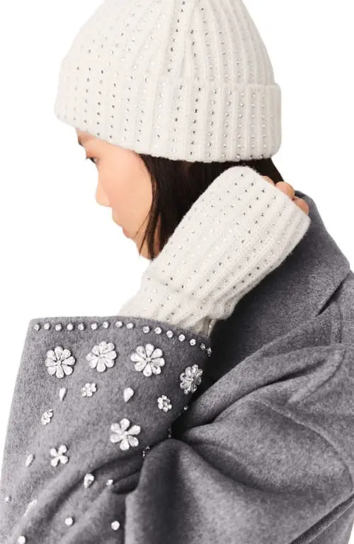 Maje Wool And Rhinestone Mittens