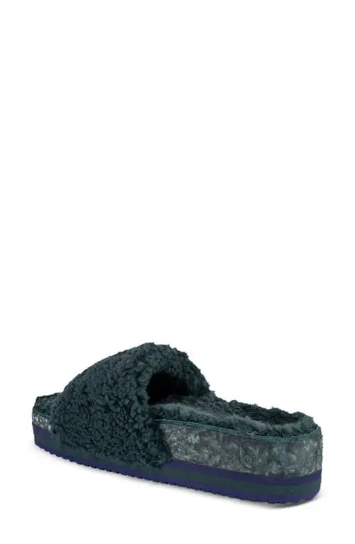 FLEKS Cito Shearling Slide Sandal - Jade