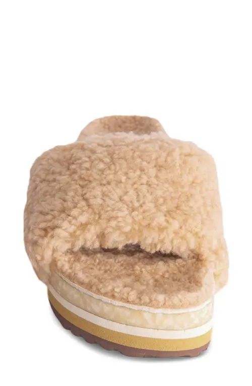 FLEKS Cito Shearling Slide Sandal - Sand