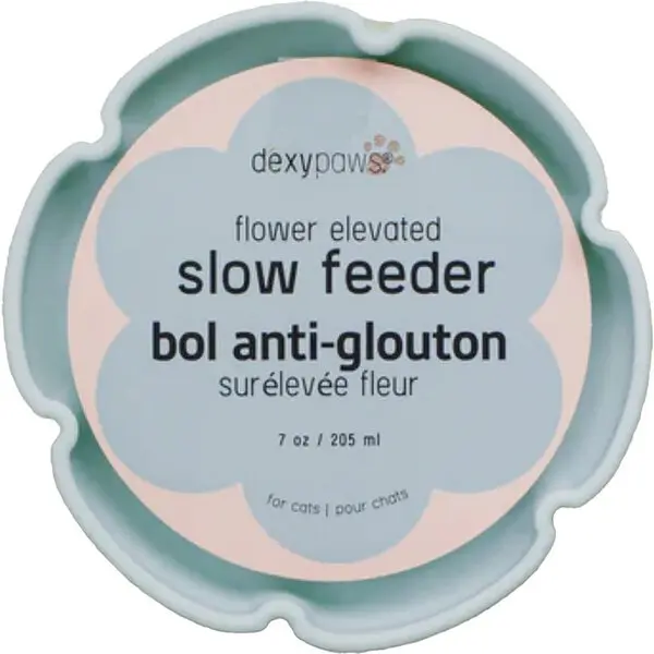 DEXYPAWS Flower Elevated Slow Feeder, Sage - Green