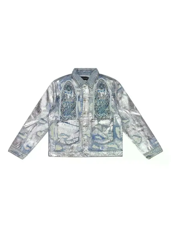 WHO DECIDES WAR BY EV BRAVADO Heavy Metal Denim Trunker Jacket