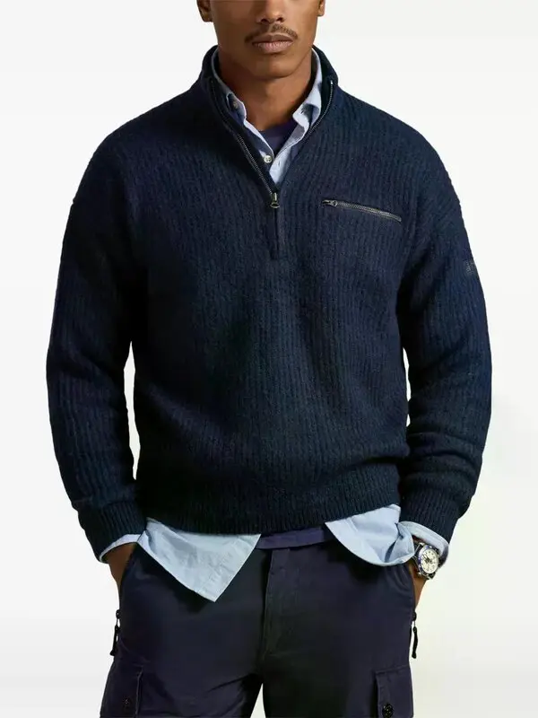 Polo Ralph Lauren Half-zip Wool-blend Sweater