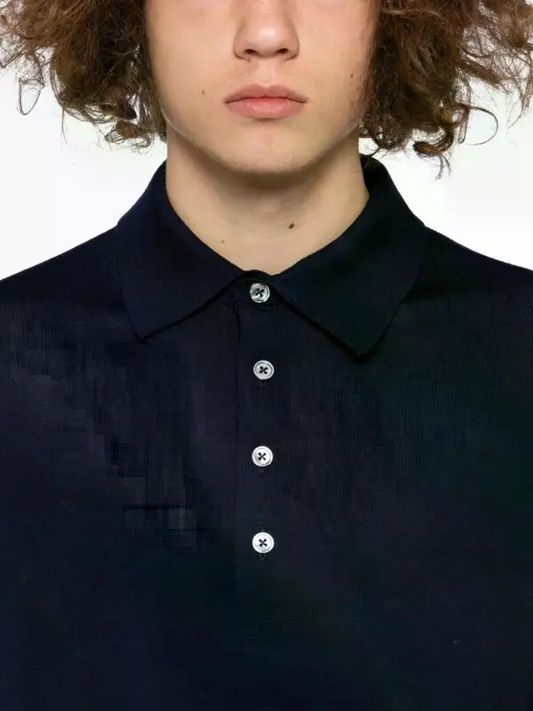 TOM FORD Wool Polo Shirt - Blue