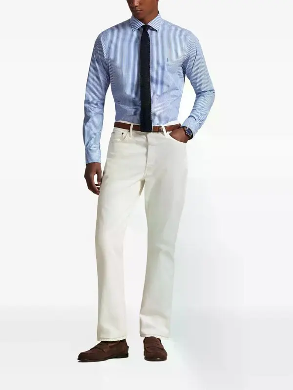 Polo Ralph Lauren Striped-pattern Long-sleeve Shirt - Blue