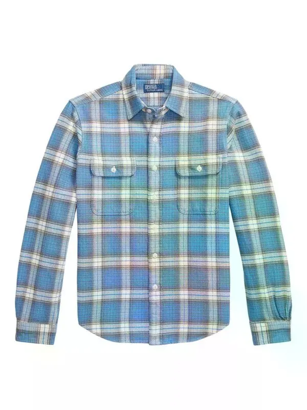 Polo Ralph Lauren Collared Flannel Shirt - Blue