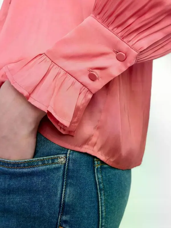 Zadig&Voltaire Thely Satin-finish Blouse - Pink