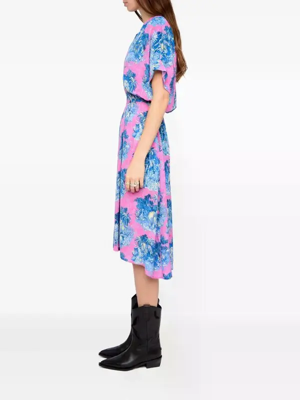 Zadig&Voltaire Riaz Dress With Jungle Print - Pink