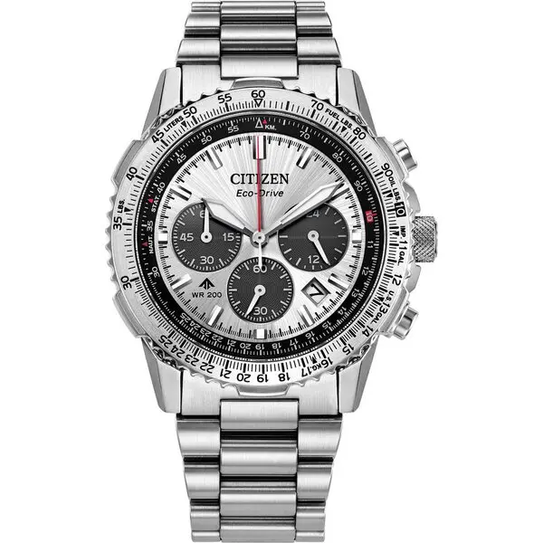 Citizen Promaster Navihawk Eco-drive Chronograph Bracelet Watch - Silver-tone