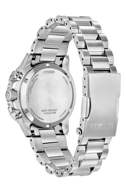 Citizen Promaster Navihawk Eco-drive Chronograph Bracelet Watch - Silver-tone