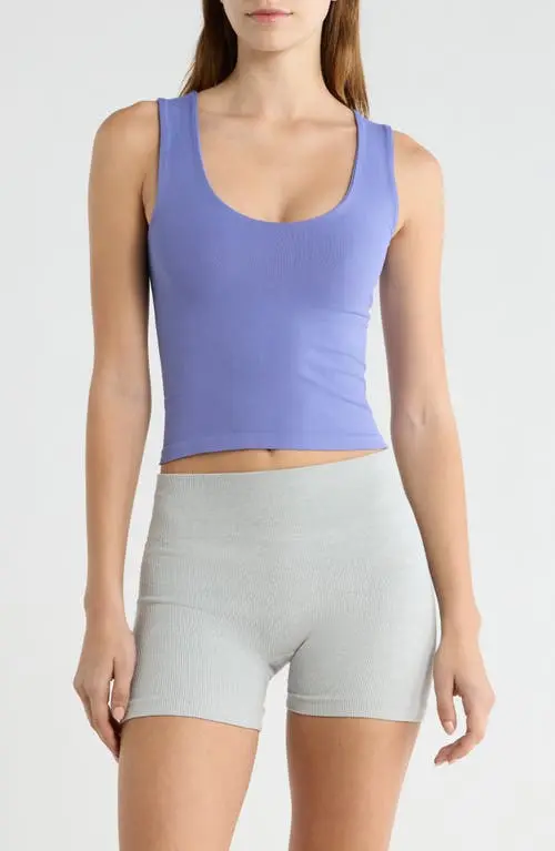 Free People Clean Lines Seamless Crop Muscle Tank - Peri