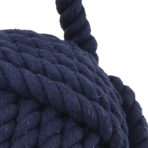 STORIED HOME Nautical Rope Knot Decorative Cotton Door Stop