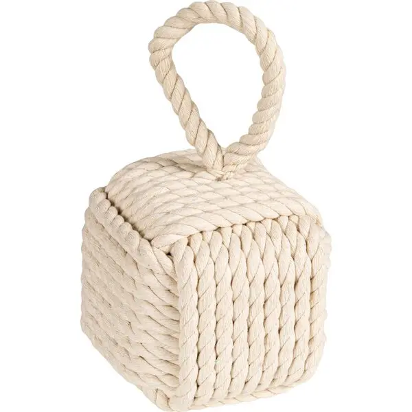 STORIED HOME Cotton Rope Knot Door Stop