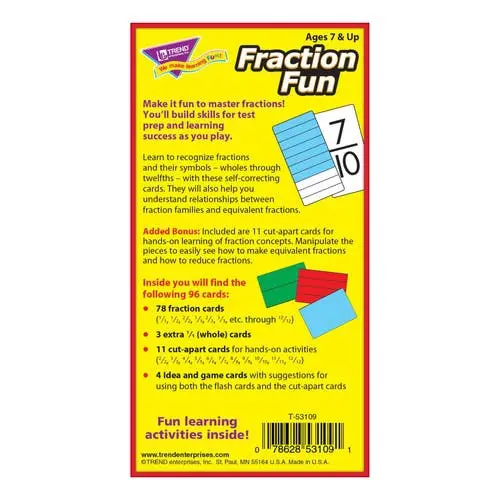 TREND ENTERPRISES Fraction Fun Skill Drill Flash Cards
