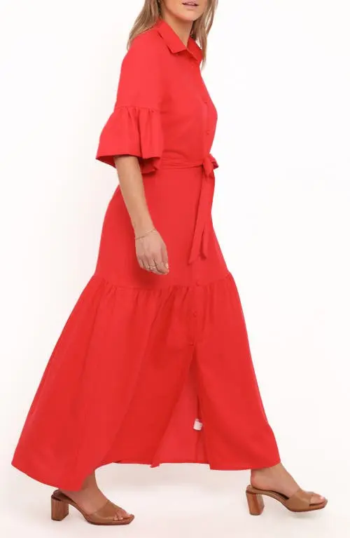PETAL & PUP Kirrily Tie Waist Shirtdress