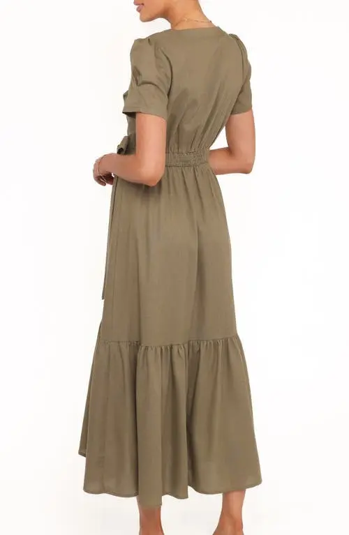 PETAL & PUP Leontine Wrap Midi Dress