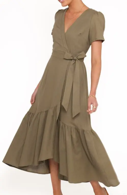 PETAL & PUP Leontine Wrap Midi Dress