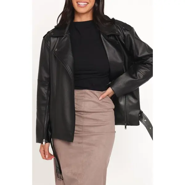 PETAL & PUP Parsons Faux Leather Jacket