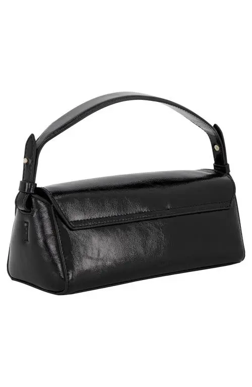 Vince Mini Sabrina Leather Top Handle Bag - Black