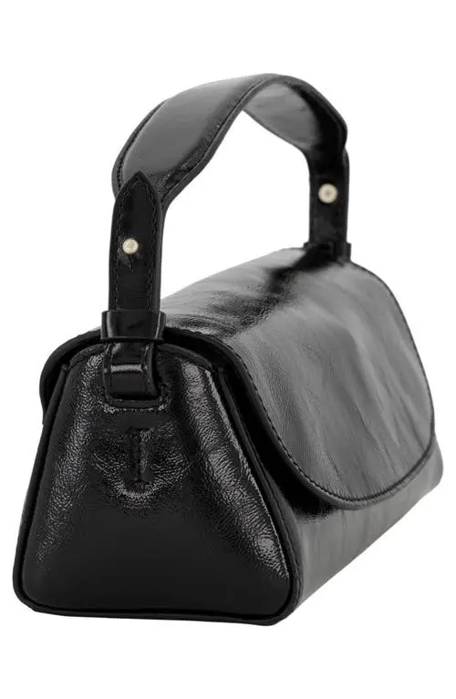 Vince Mini Sabrina Leather Top Handle Bag - Black