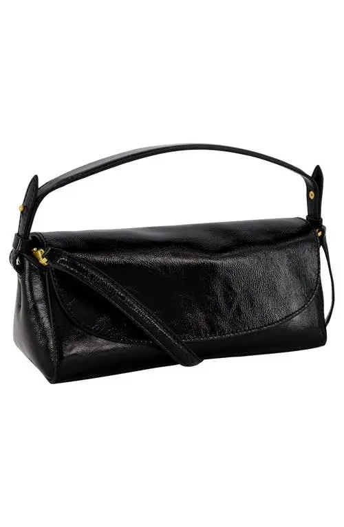 Vince Mini Sabrina Leather Top Handle Bag - Black